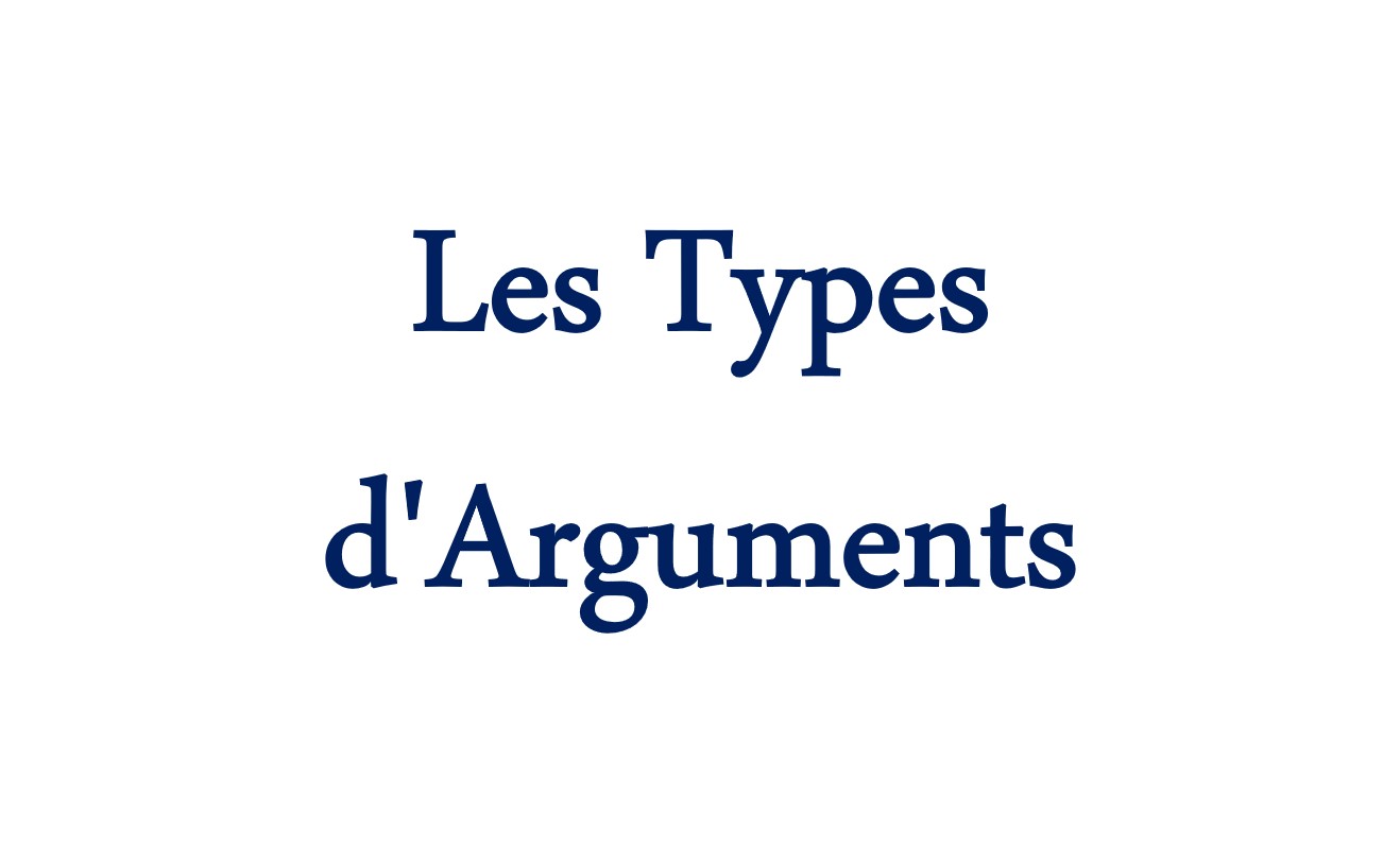Les Types D Arguments شرح بالعربية Mol L Français